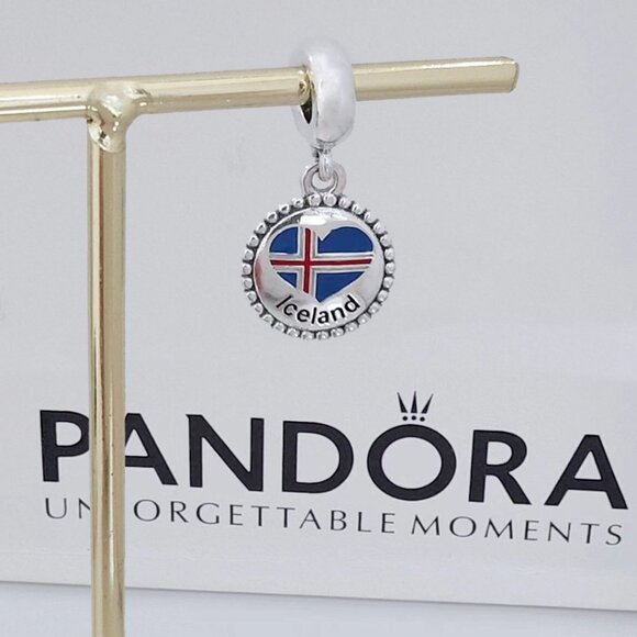 Pandora | Jewelry | Pandora Iceland Flag Exclusive Dangle Charm Travel ...